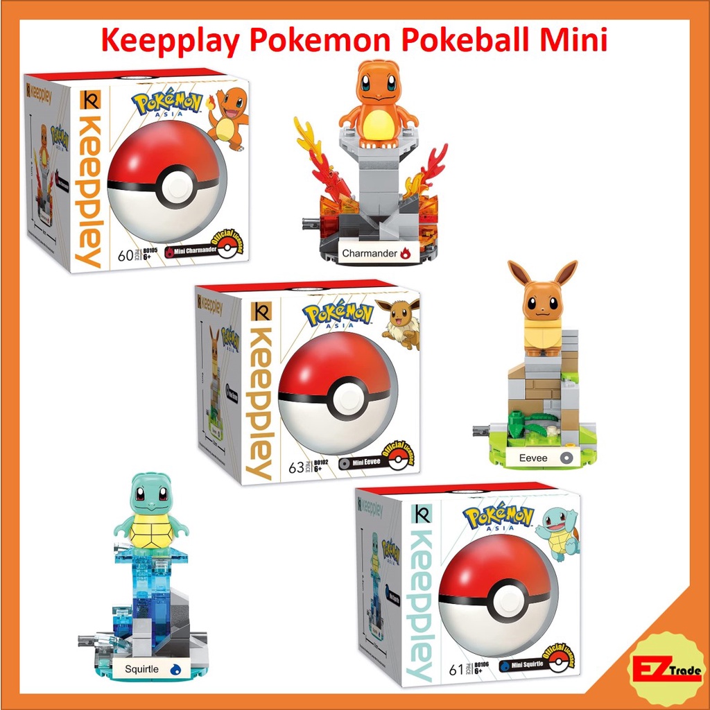 Keeppley Pokemon GO Pokeball Building Blocks Mini Characters - Eevee ...