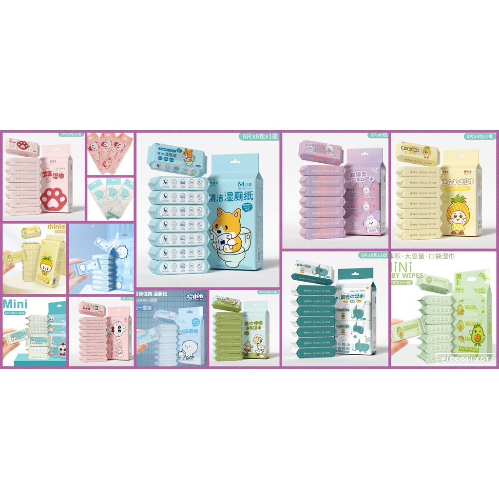 MINI WET WIPES/ WET TISSUE (PACKS OF 8 MINI) **RESTOCK!! | Shopee Singapore