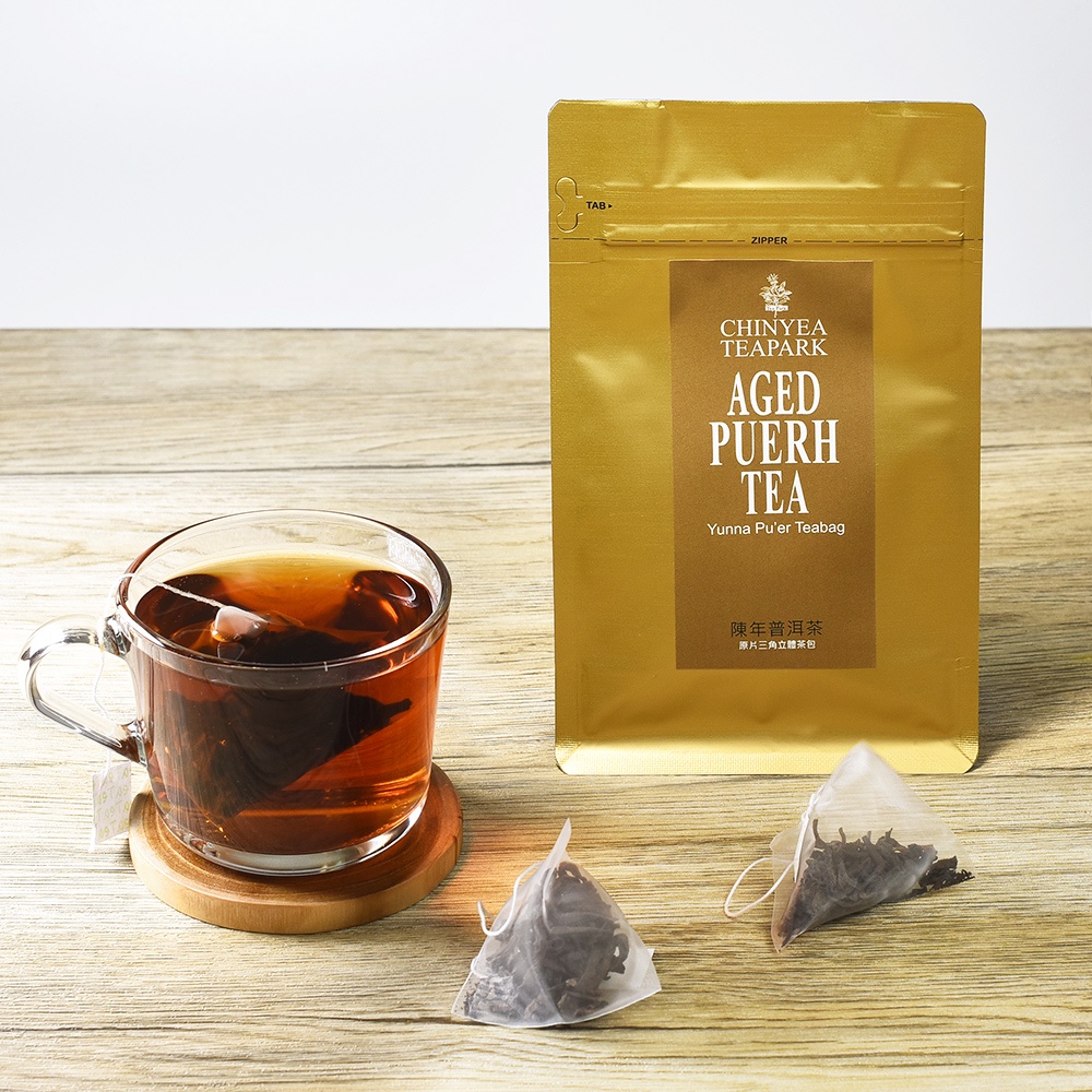 Aged Puer Tea bag 陳年普洱茶包 - 嚴選中國雲南高山古樹茶 - 純淨木質香與棗香 - 高品質原片茶包 Premium ...
