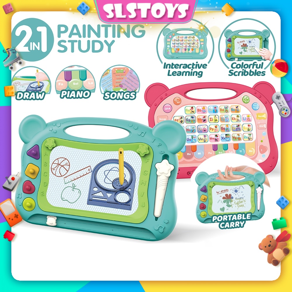 2 IN 1 Interactive Musical Sound Piano Instrument Educational Learning ...