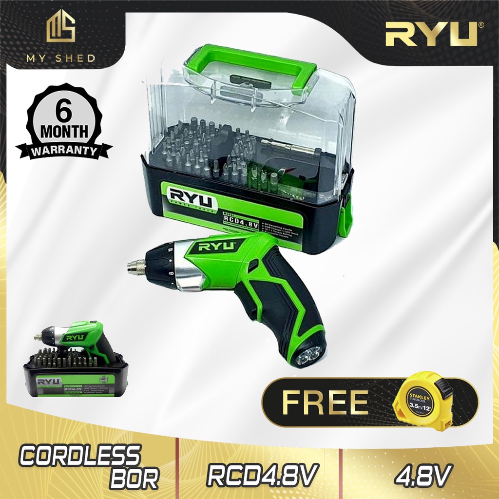 RYU RCD4.8V CORDLESS SCREWDRIVER 4.8V | Shopee Singapore