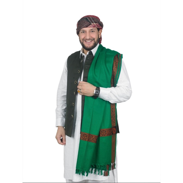 HIJAU Al shafeda Green kashmiri Turban/aslavera/Hajj Turban | Shopee ...