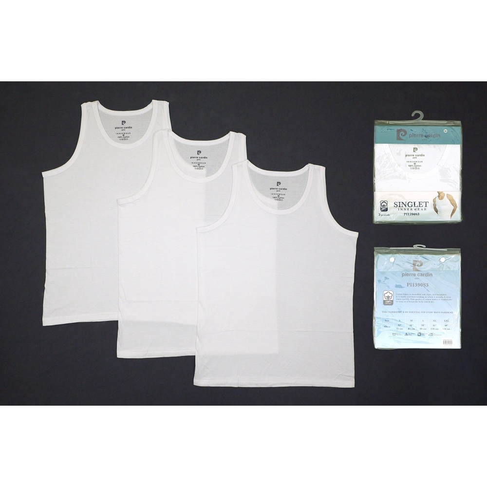 Pierre Cardin 3-pc pack tubular singlet/Inner wear | Shopee Singapore