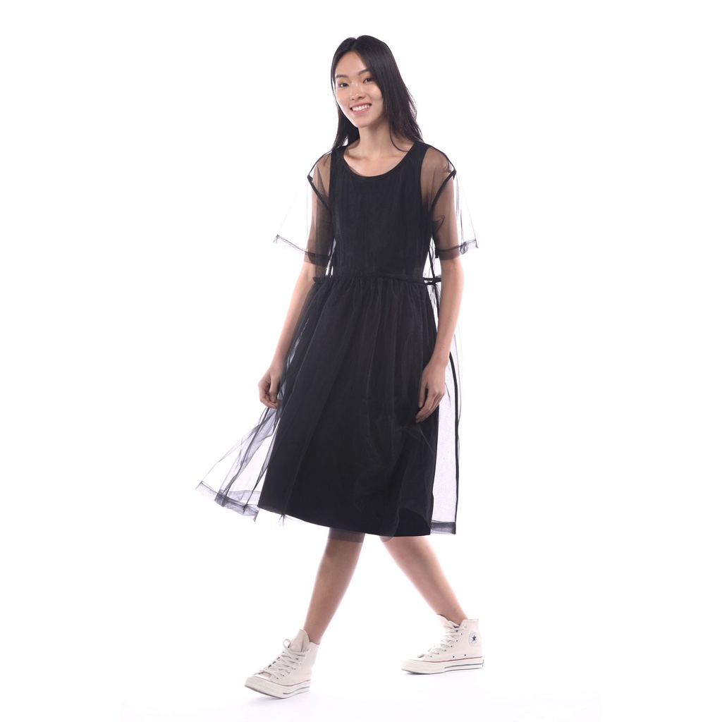 TRT Cotton Sleeveless Flare Dress [AT] | Shopee Singapore