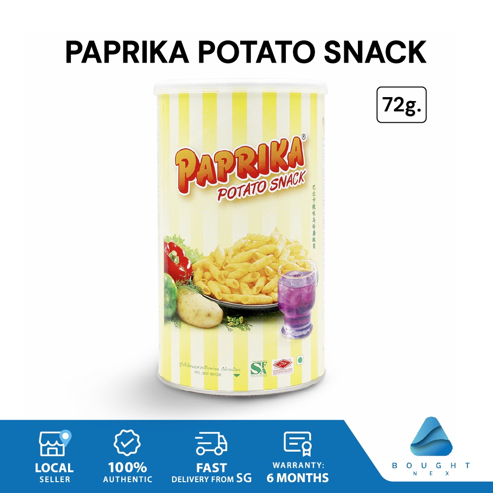 Paprika Thai Tube Shape Potato Snack 72g Crispy and Flavorful Savor the ...