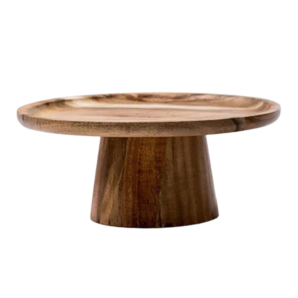 [Ahagexa] Round Wood Cake Stand Cake Pedestal Stand for Birthday Cake ...