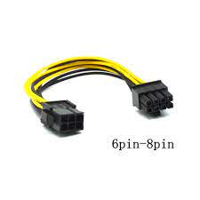 6pin Female to 8pin / 6+2pin Male PCIE Power Cable for GPU Video Card ...