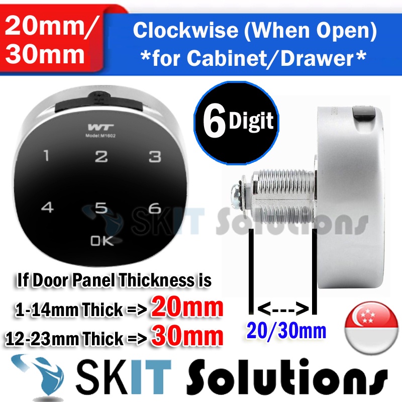 WT Smart Keyless Digital Password Lock Anti Clockwise/Clockwise SG HDB ...