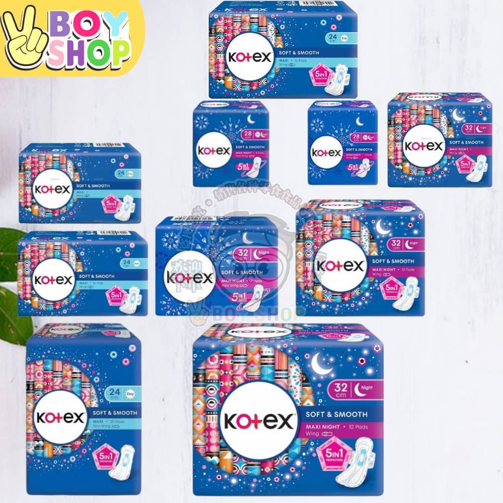 Kotex Soft & Smooth Maxi Day/Night/(Wing/Non Wing) | Shopee Singapore