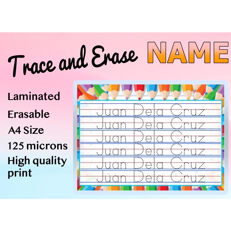 Trace and Erase (laminated) | Shopee Singapore