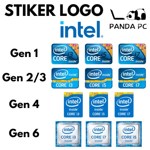 Core Logo Sticker i3 i5 i7 Intel PC Computer Laptop Notebook Sticker ...