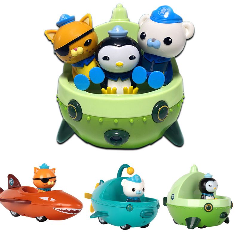 New Cartoon Octonauts Action Figure Toys Shark Boat Ship Pullback ...