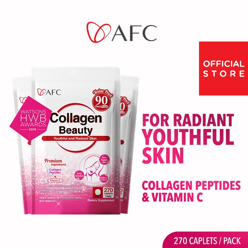 [3 Packs] AFC Collagen Beauty - Glowing Radiant Skin Complexion ...