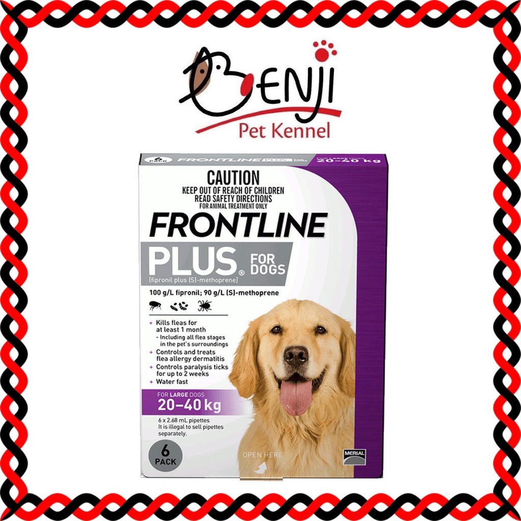 Frontline Plus For Large Dog 20kg to 40kg (6 pipettes) | Shopee Singapore