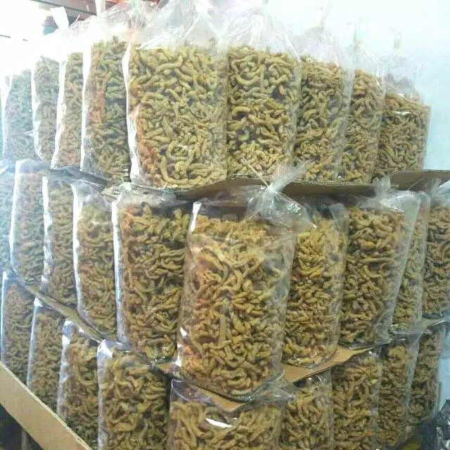(Typical Bandung) Chicken CRISPY Intestine Chips 1KG ORIGINAL Spicy ...