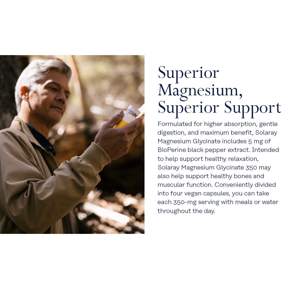 Solaray High Absorption Magnesium Glycinate 350 mg 120 Veg Caps ...