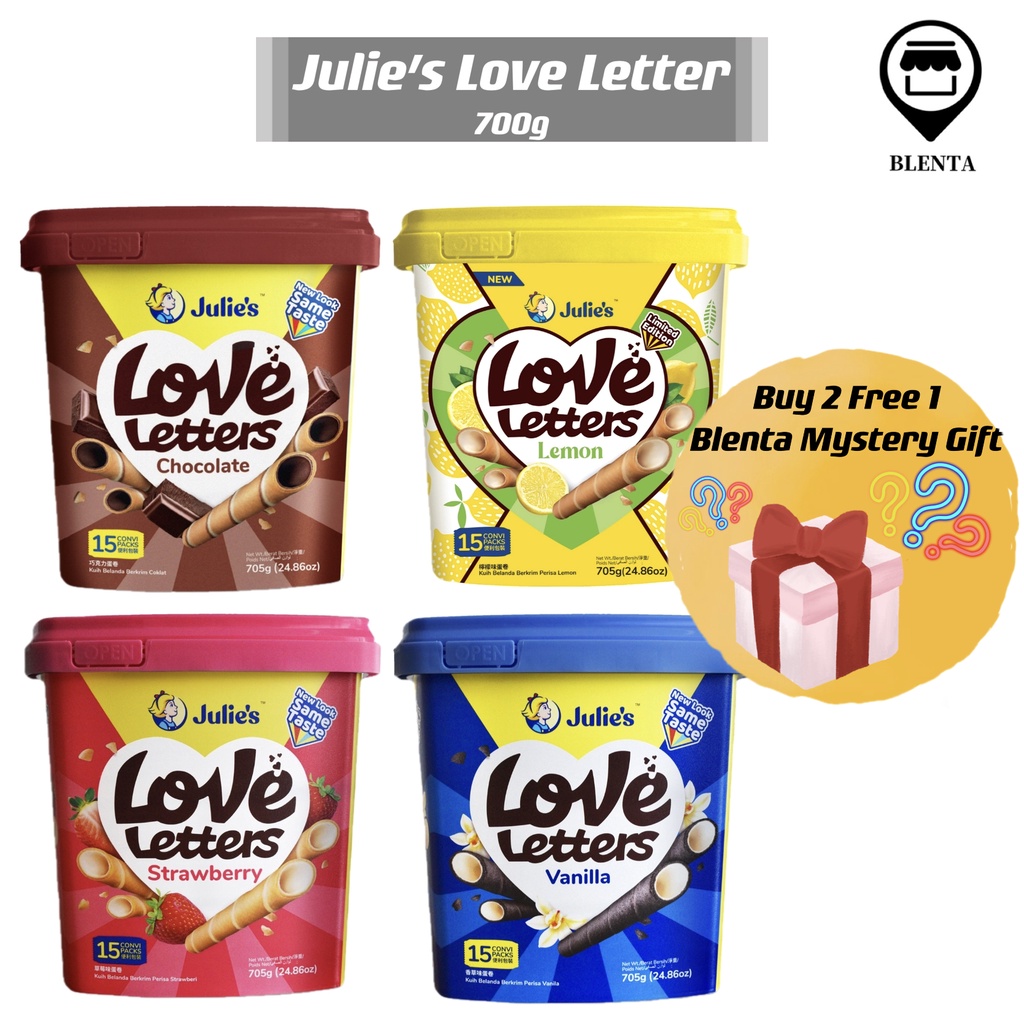 Julie’s Love Letter Chocolate/Strawberry/Vanilla/Lemon 705g🔥SG READY ...
