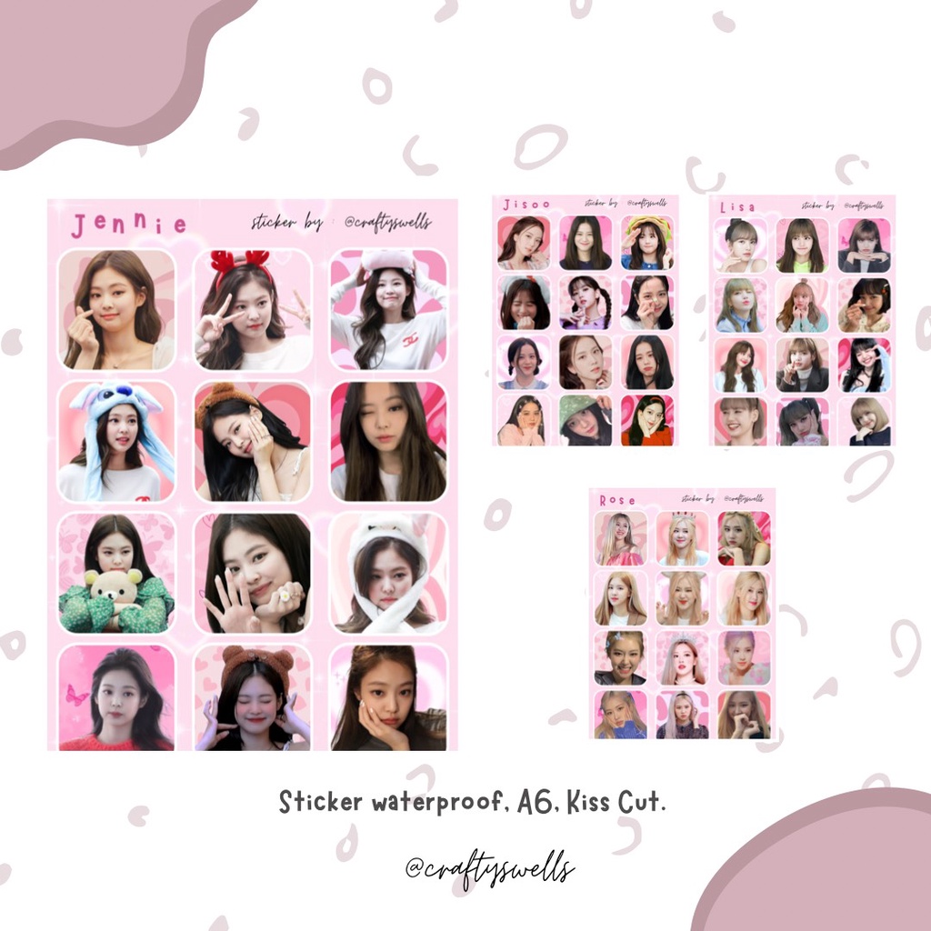Blackpink sticker/ deco sticker/ jennie/ jisoo/ lisa/ rose/ blackpink ...