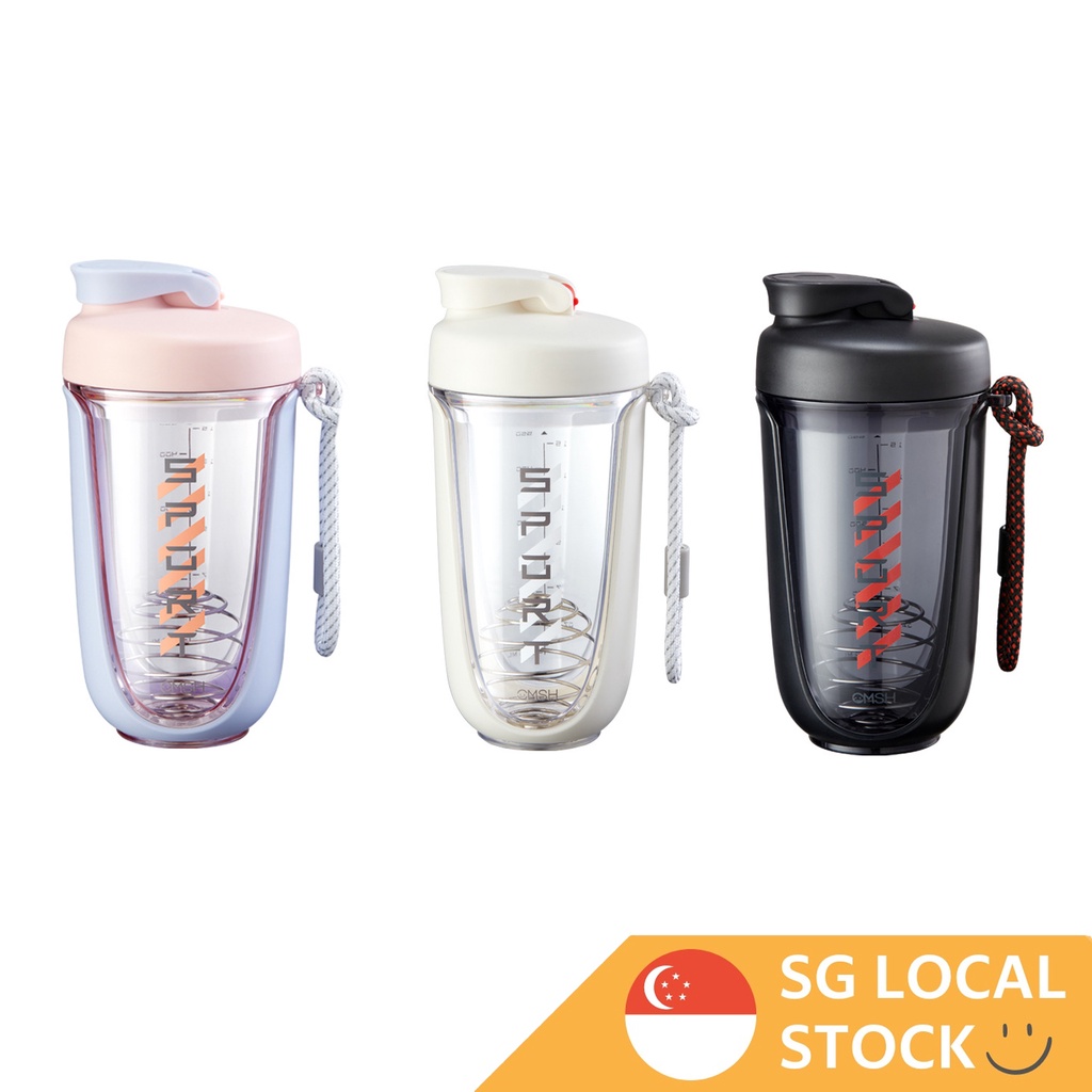 Shake Cup Protein Shaker Blender Bottle GYM Water Bottle 590ml | Shopee Singapore