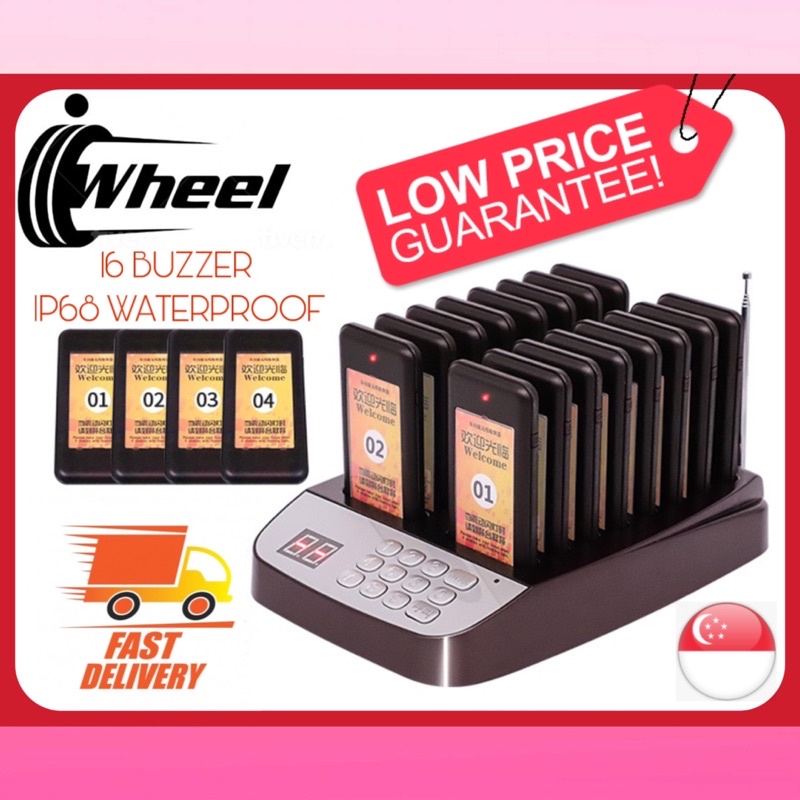 INSTOCK - Queue Buzzer Number Restaurant Paging System Pager | Shopee ...
