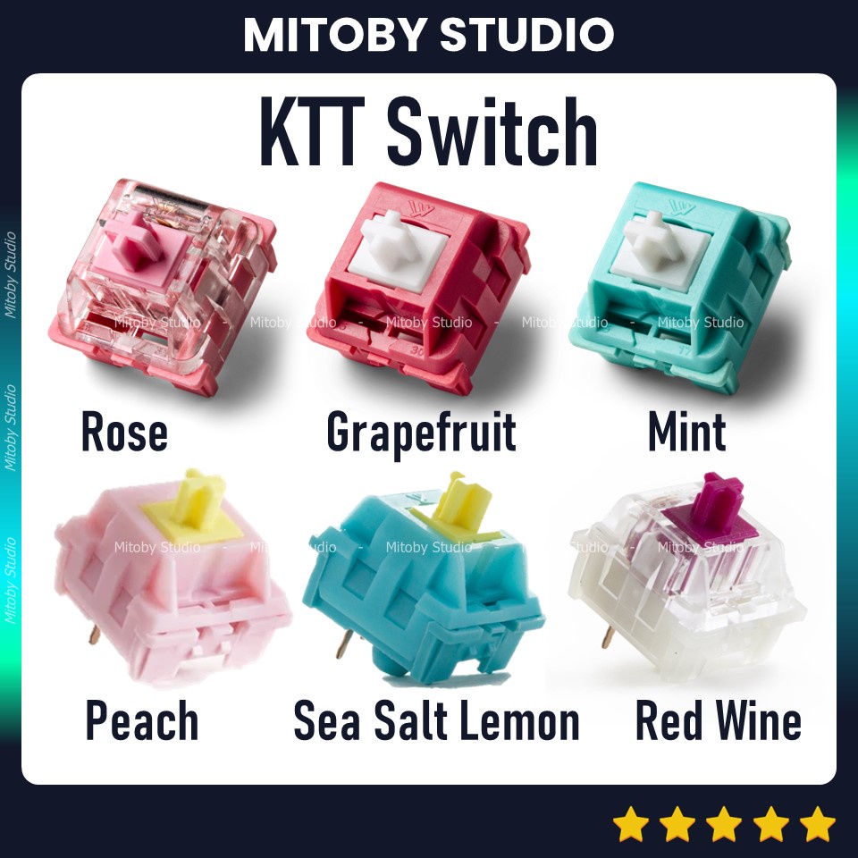 Ktt PEACH linear switch mechanical keyboard switch KTT Mint switch ...