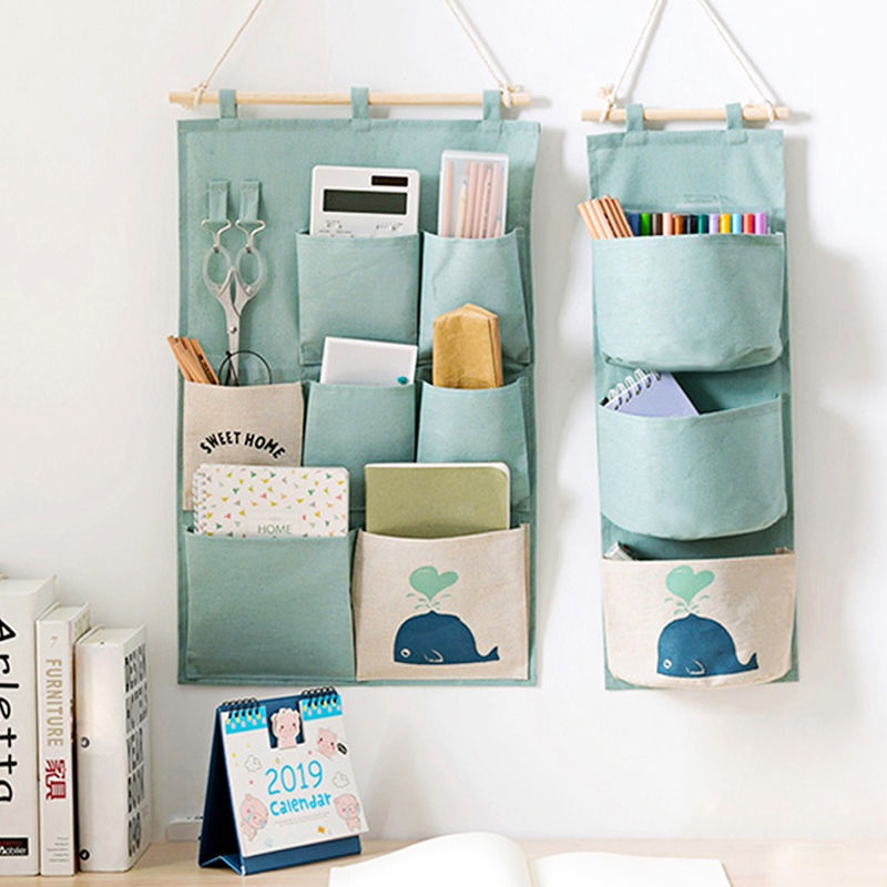 Cute Door Wardrobe Wall Hanging Multi-Pocket Storage Bag Container ...