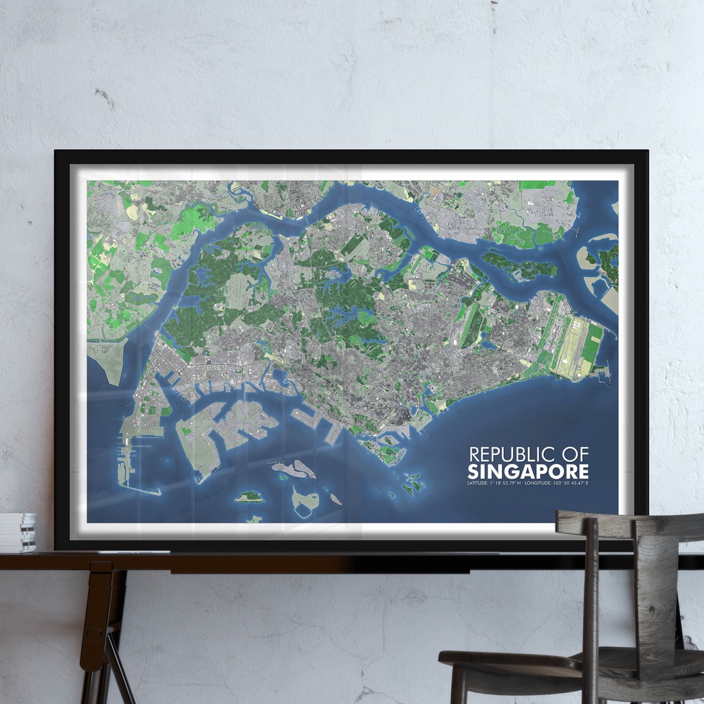 Singapore Satellite 3D-Rendered Map | Shopee Singapore