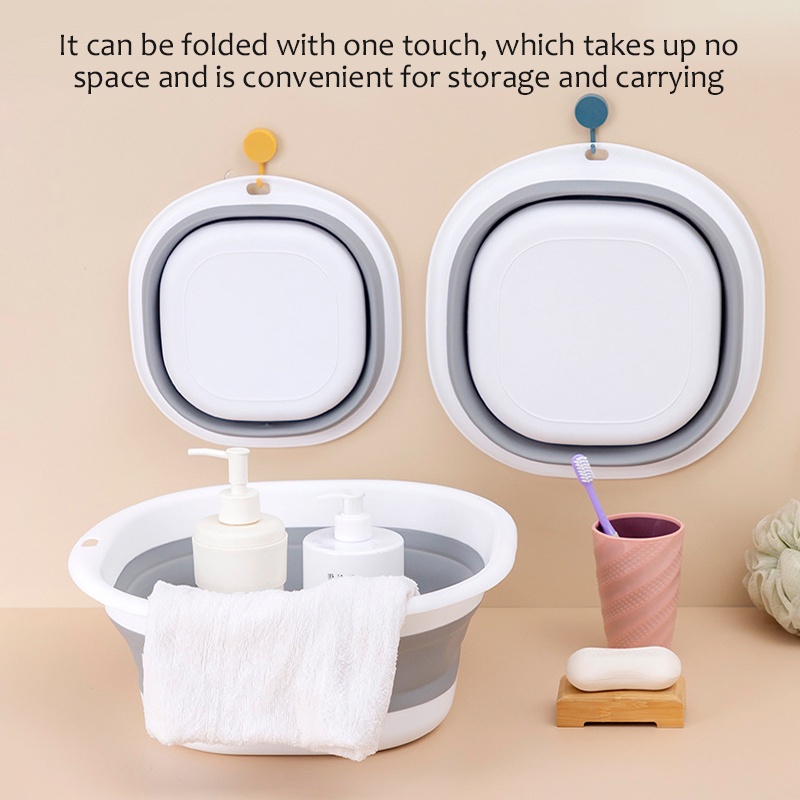 【SG Stock】Premium Square Portable Collapsible Basin Pail Foldable Wash ...
