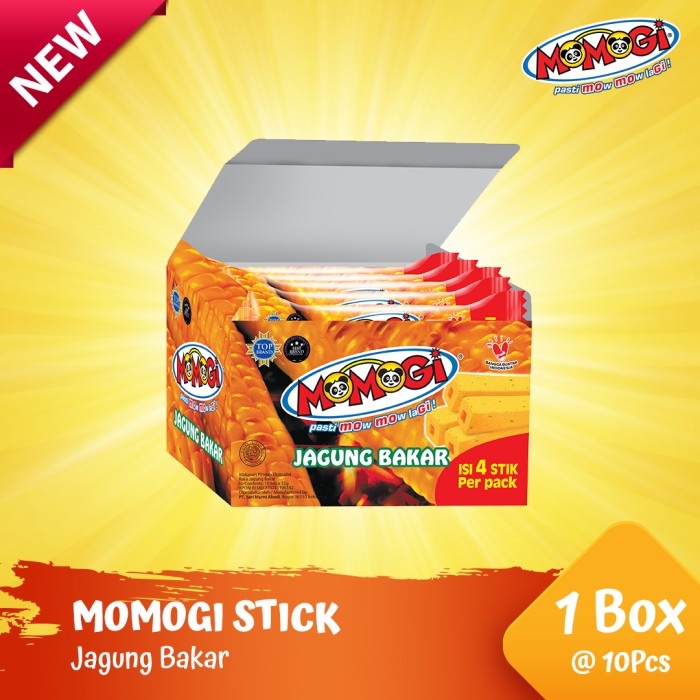 Momogi SNACK STICK LIGHT FOOD 12GRAM BURNING CORN FLAVOR 1BOX CONTAINS ...