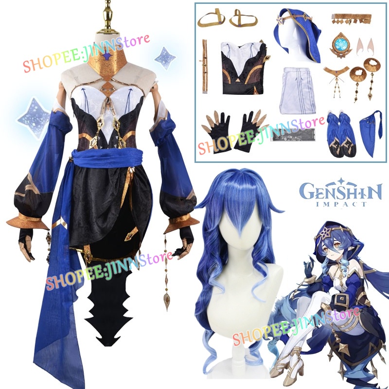 Jn Game Genshin Impact Layla Sumeru Cryo Cosplay Costumes Layla