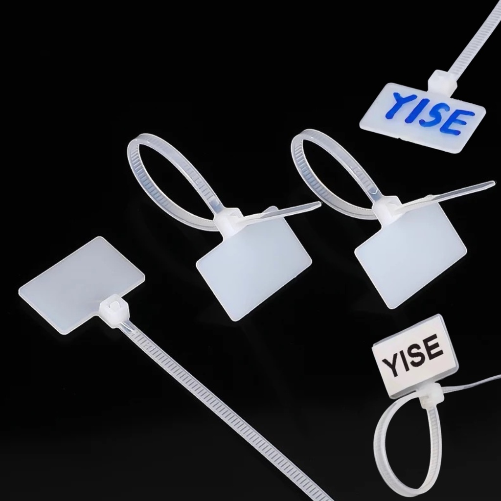 PUTIH Cable Tis Tie Ties Cable Lebel Maker Marker Name Tag Label Tie ...