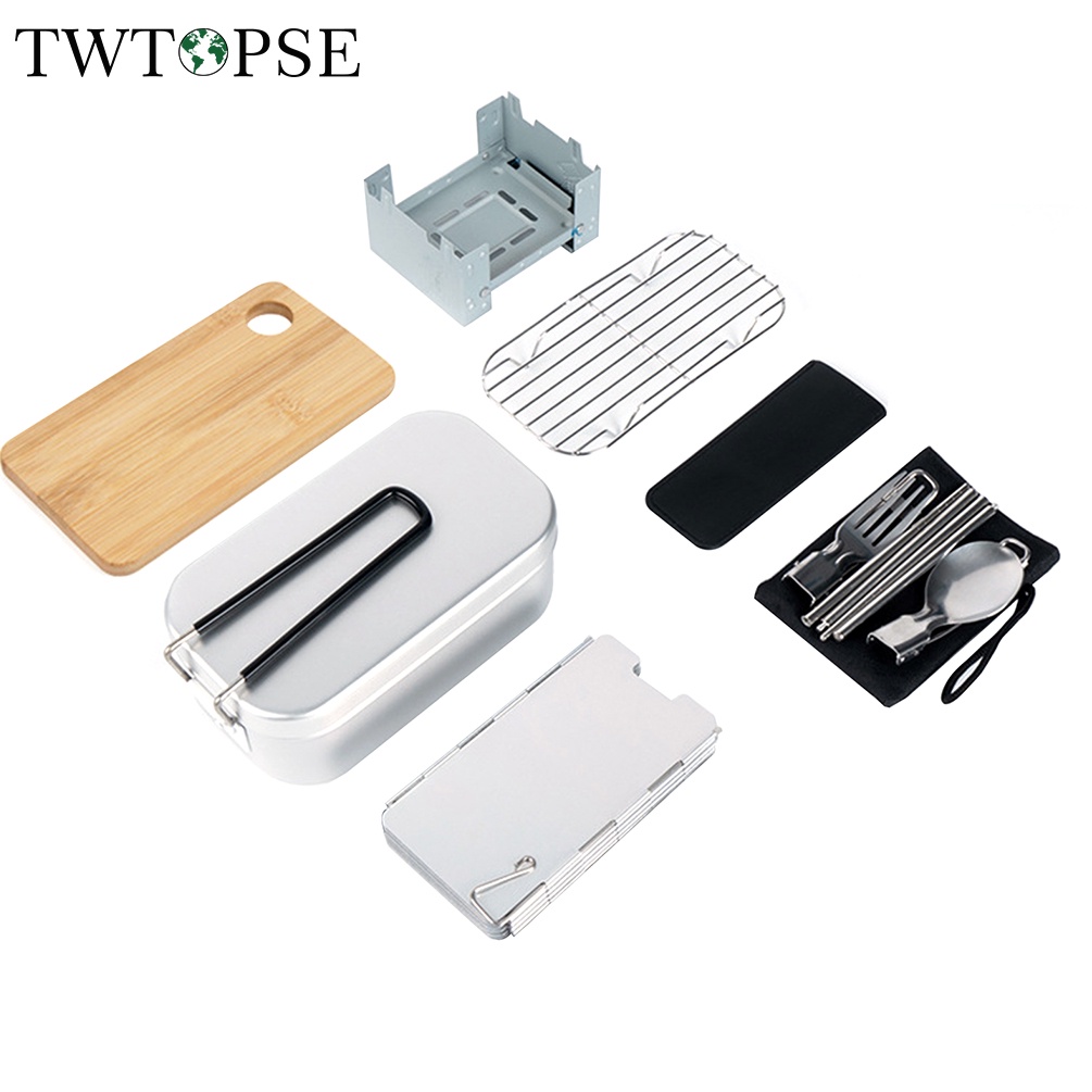 TWTOPSE Camping Aluminium Mess Tin Set Hiking Outdoor Lunch Box Mini ...