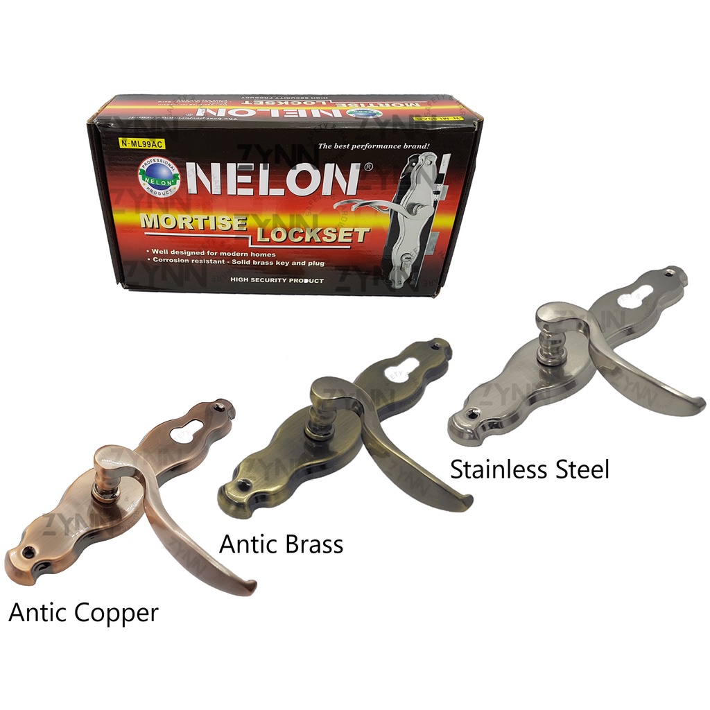 [SG STOCK] NELON MORTISE LOCK WITH HANDLE ML99 HDB Metal Door Gate ...