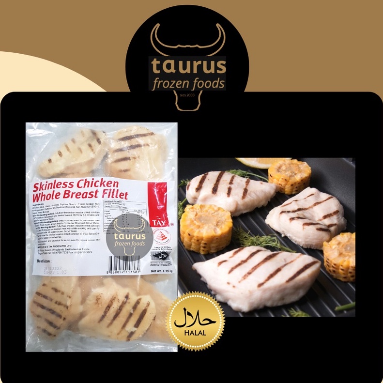 [Taurus] Skinless Chicken Breast Fillet (Ready-To-Eat) Halal | Shopee ...