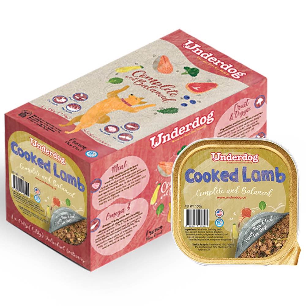 Underdog Cooked Lamb Complete & Balanced Eco Pack Frozen Dog Food (1 ...