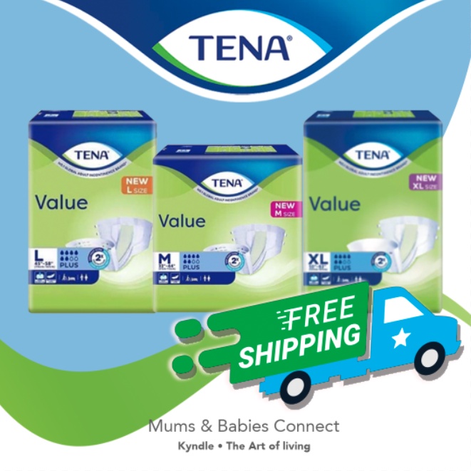 [Carton] TENA Value Adult Unisex Diapers Size M/ L/XL | Shopee Singapore