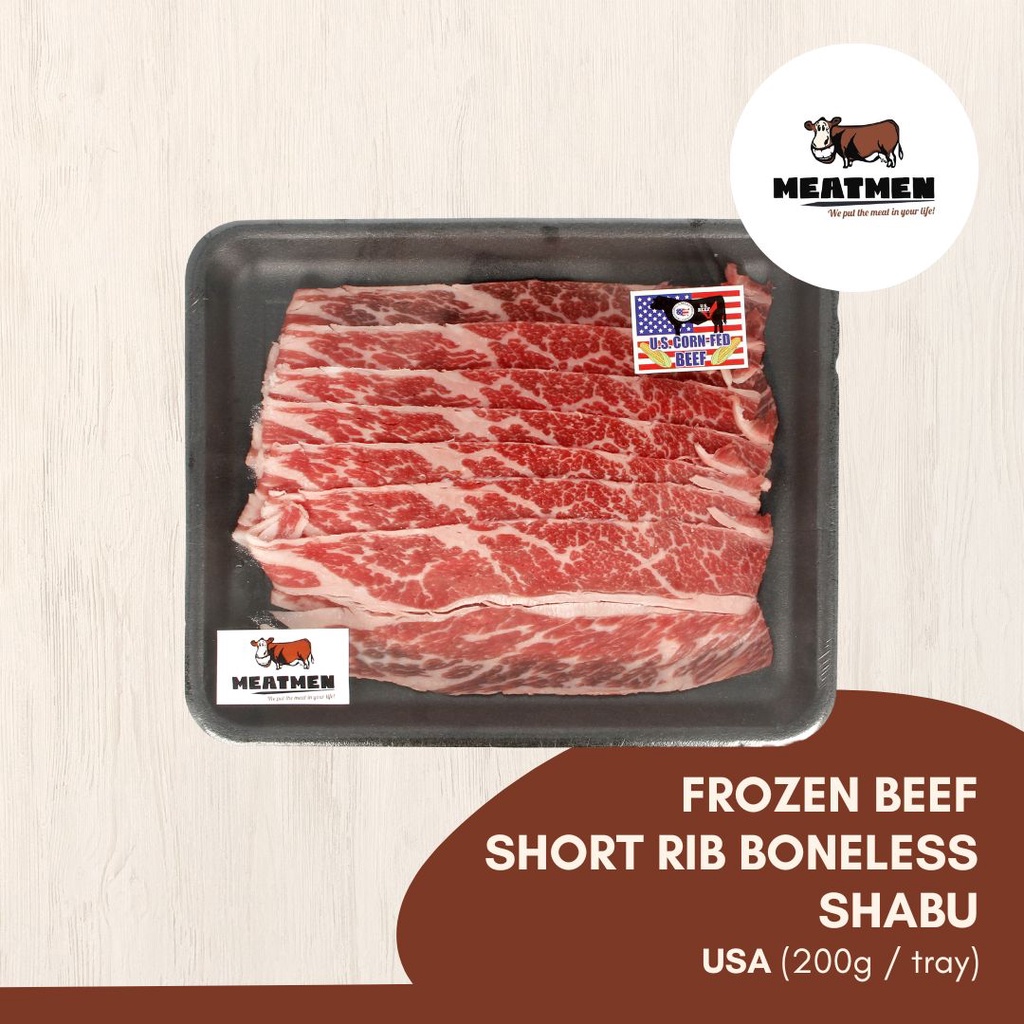 [FROZEN] USA PREMIUM BEEF SHORT RIB BONELESS SHABU-SHABU (200g ...