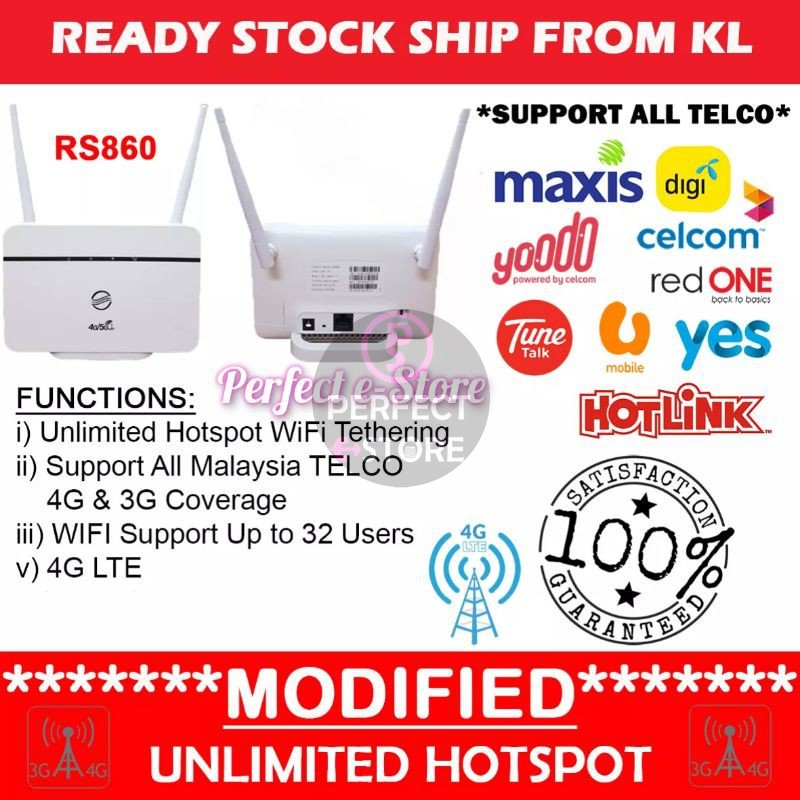 ReadyStockIn | MODIFIED MODEM RS860 4G LTE Unlocked Mod Bypass ...