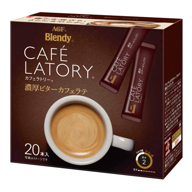 AGF Blendy CAFE LATORY Rich Bitter Cafe latte 20 sticks, instant drink ...