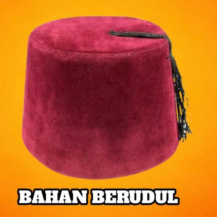 MERAH Peci Songkok Kopiah Ottoman Sultan Turkey Fes Tarbus Hair Fez ...