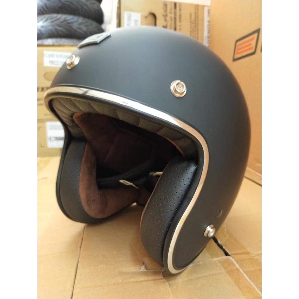 HELMET PRIMO SOLID MATT BLACK/ MOTORCYCLE PRIMO HELMET OPEN FACE SOLID ...