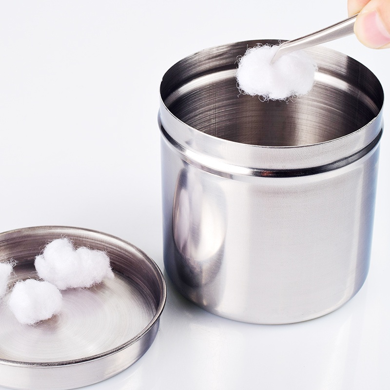 Dental Stainless Steel Disinfection Jar Stainless Steel For Cotton Wool ...