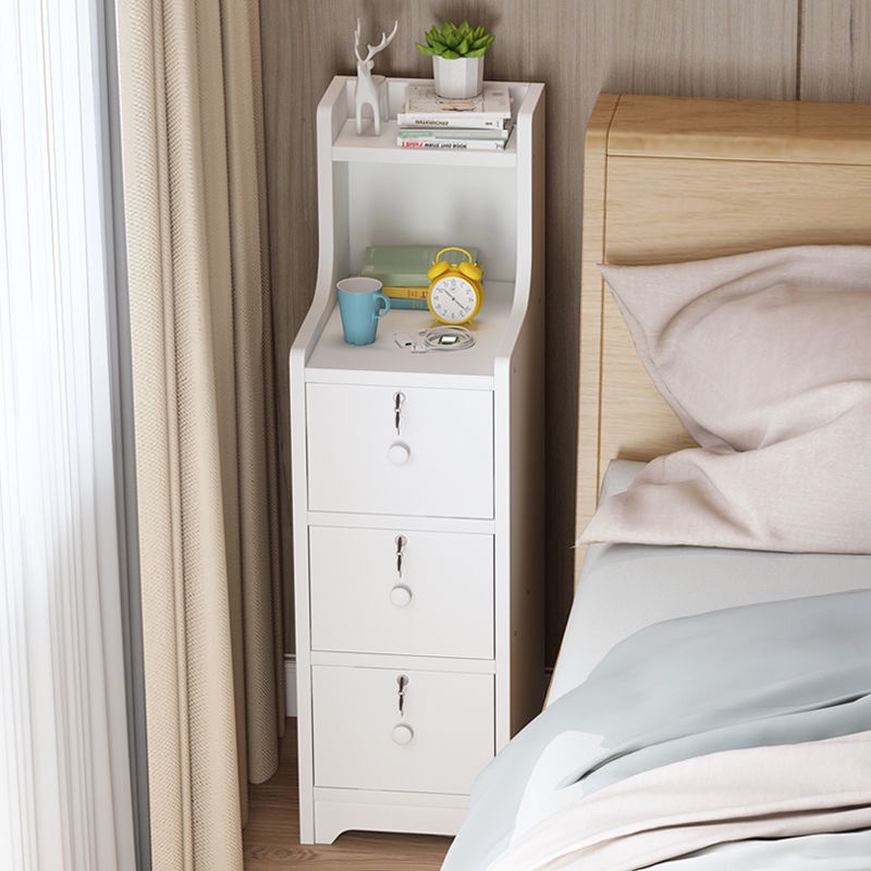 Bedside Table Ultra Narrow 20/25/30cm Storage Cabinet Simple Modern ...