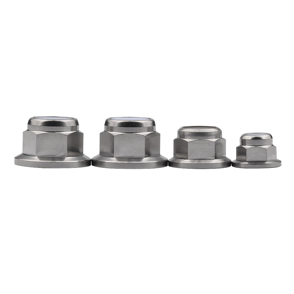 Wanyifa Titanium Nuts M6 M8 M10 M12 M14Flange Nylon Lock Nuts for ...