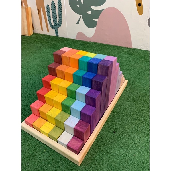 Double Stepping Blocks DSB/ by Asa Wooden Toys | Large Stepping Pyramid ...