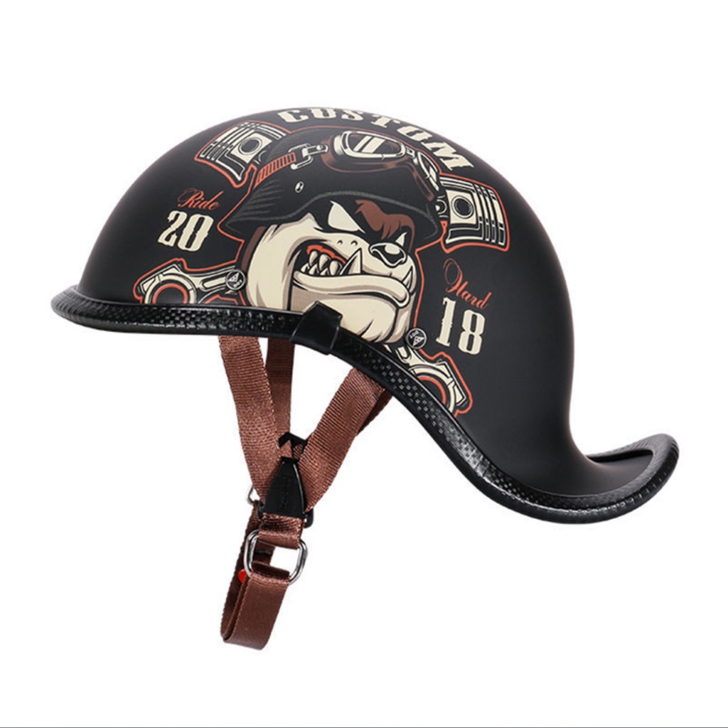 Harley retro synthetic leather half face motorcycle helmet Harley ...