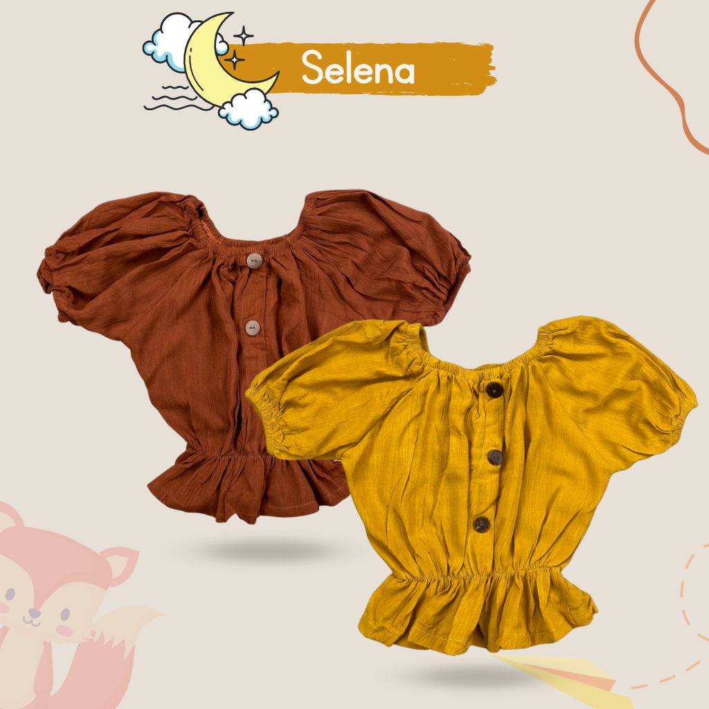 GK 2-4TH GIRLS BLOUSE SELENA GIRLS TOP (ALL SIZE) | Shopee Singapore