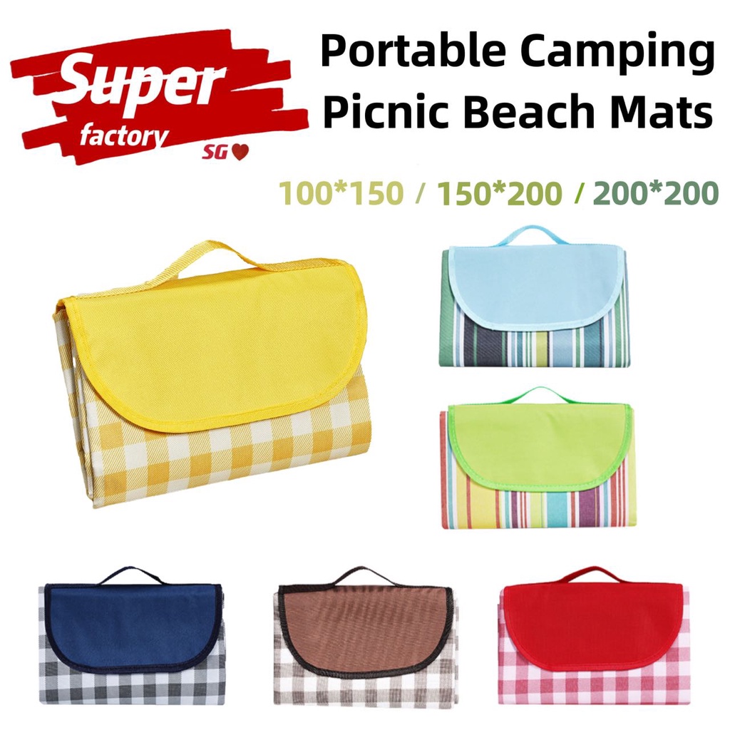 [SG Stocks]Big Size Picnic Mat Waterproof Camping Mat Foldable Outdoor ...