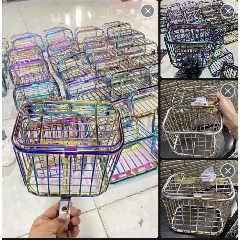 Stainless Steel Basket - Titanium Mounted Motorcycle (Not For Cars With ...