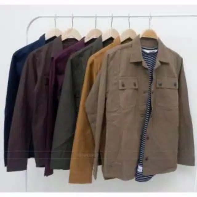 HITAM Jacket Semi parka Trucker Jacket Casual Men Black Button Size S M ...